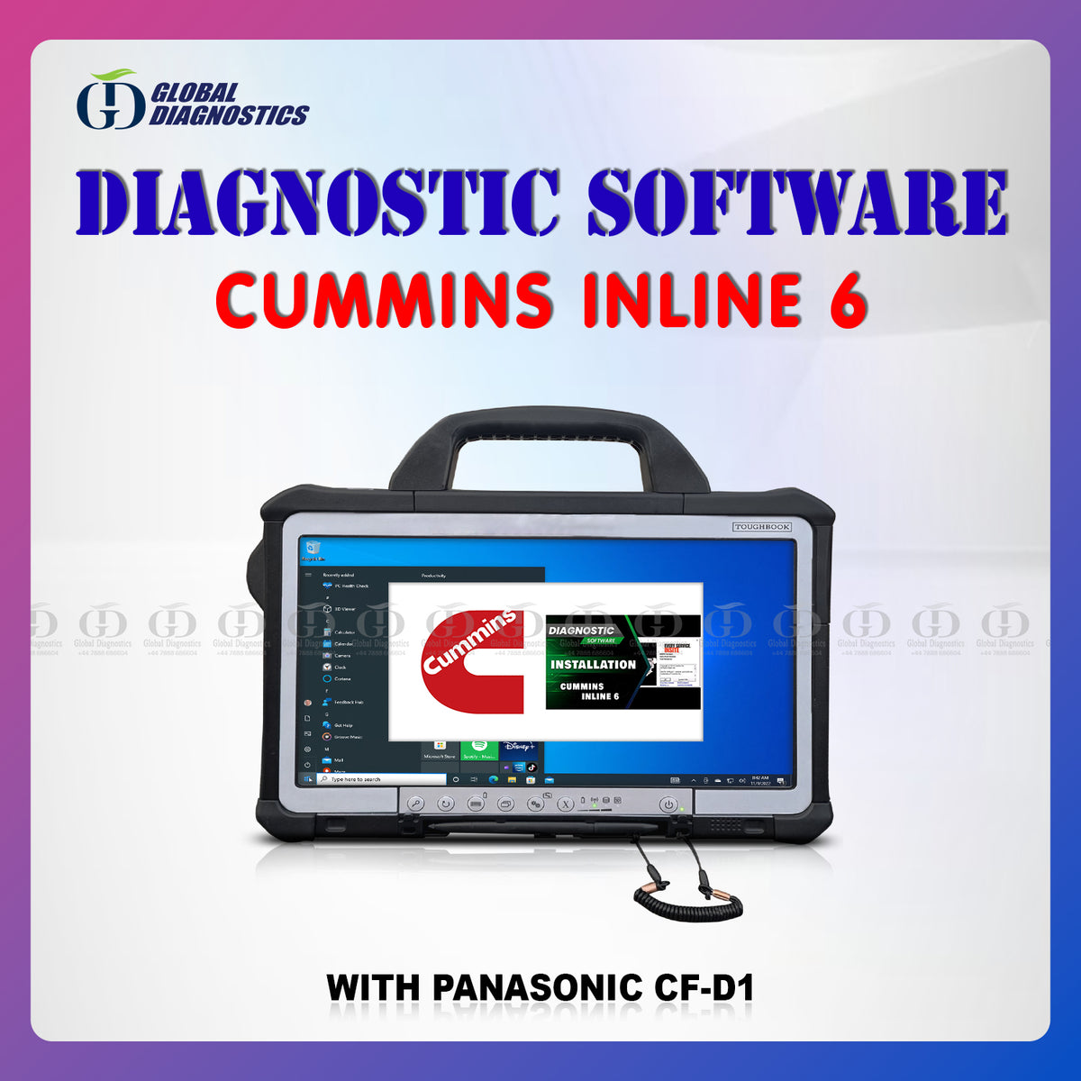 Cummins Inline 6 Diagnostic Software with Laptop — Global Diagnostics International