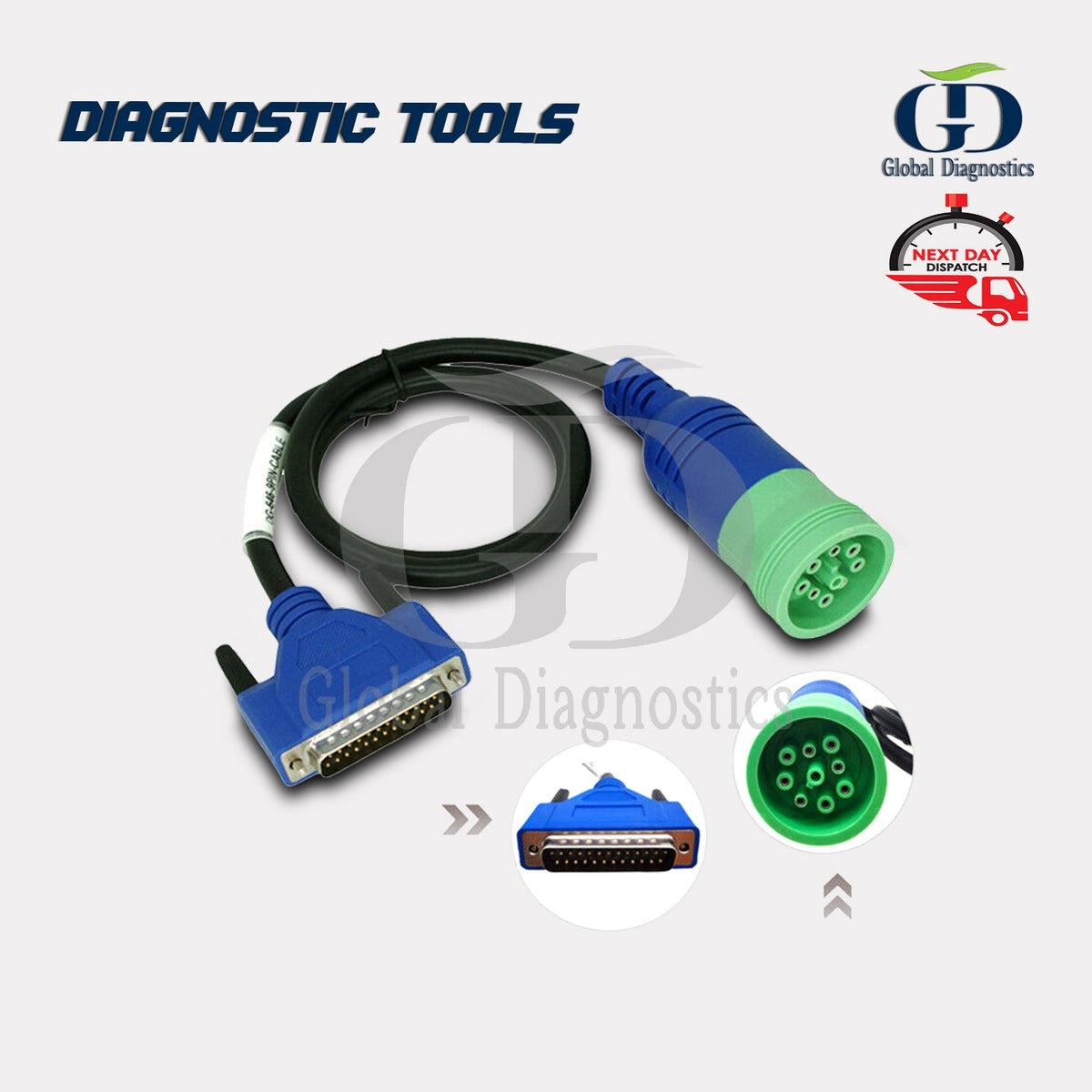Case New Holland CNH DPA5 Adapter Cable - 9 Pin — Global Diagnostics ...
