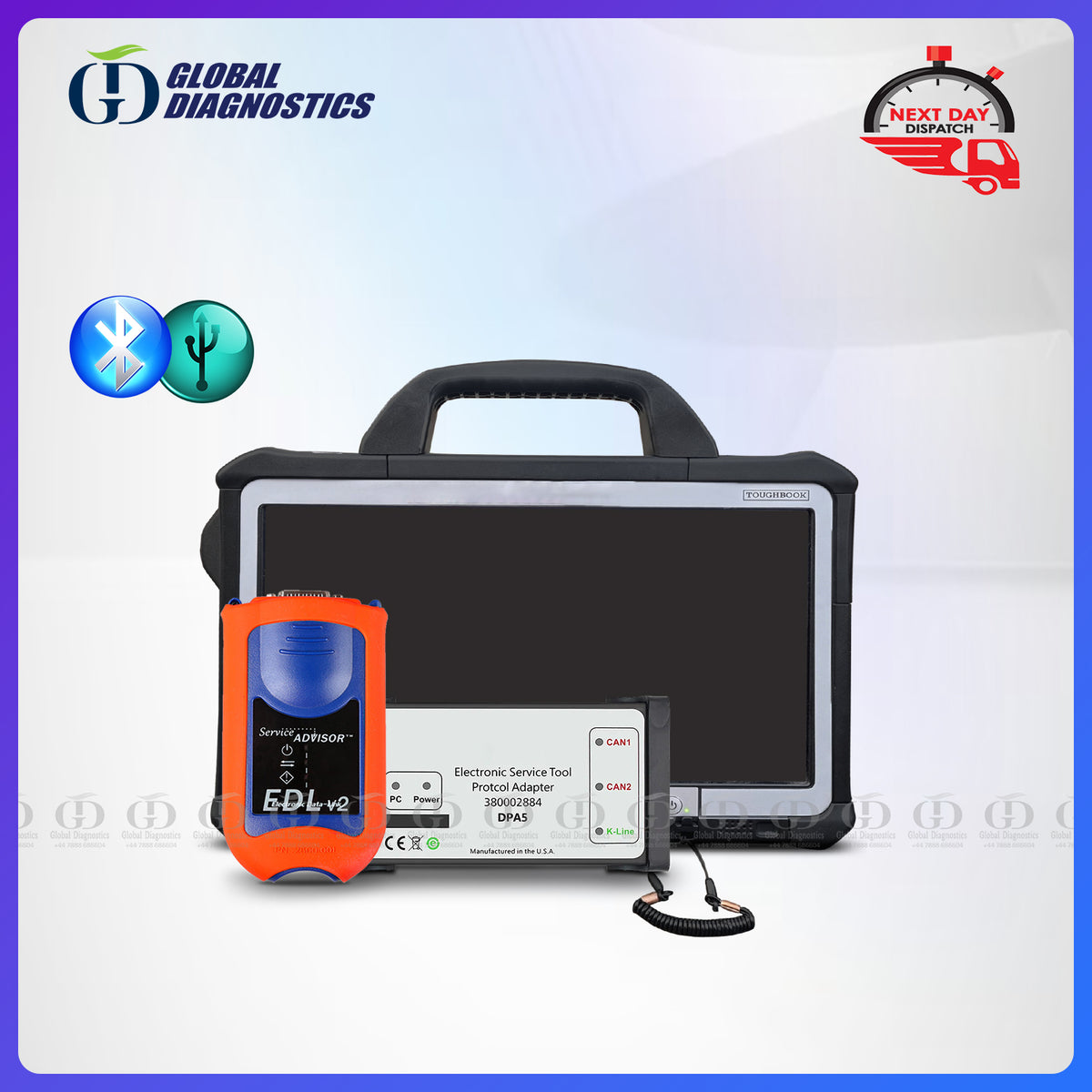 2-IN-1 CNH DPA5 JD EDL-V2 Full Dealer Diagnostic Service Programming ...